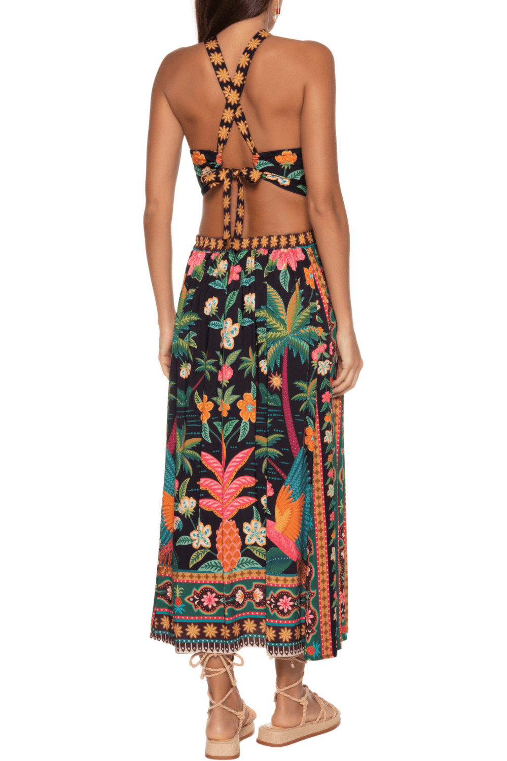 VESTIDO MIDI SAMBA DAS ARARAS FARM - Loja Viva Vida