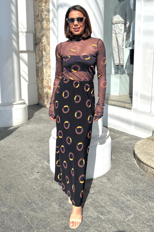 Saia vestido tuca poa Farm - Loja Viva Vida